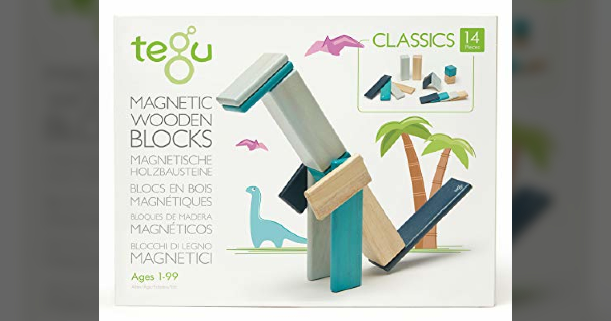 Unlock Creativity with the 14 Piece Tegu Magnetic Wooden Blocks