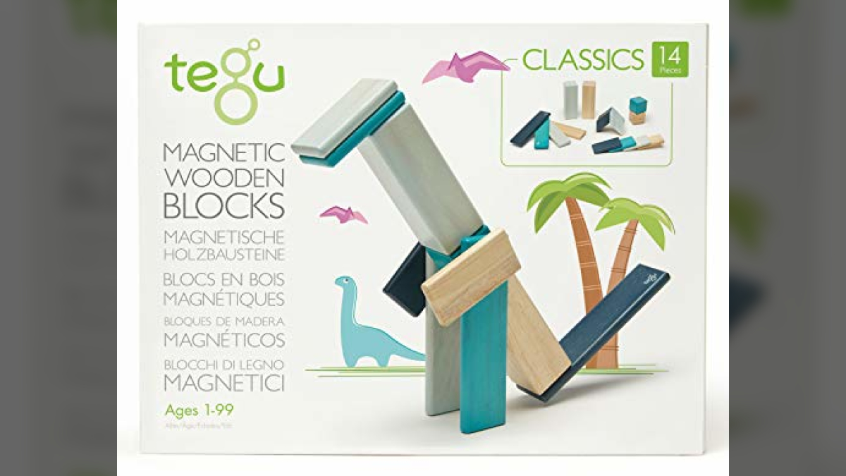 Unlock Creativity with the 14 Piece Tegu Magnetic Wooden Blocks